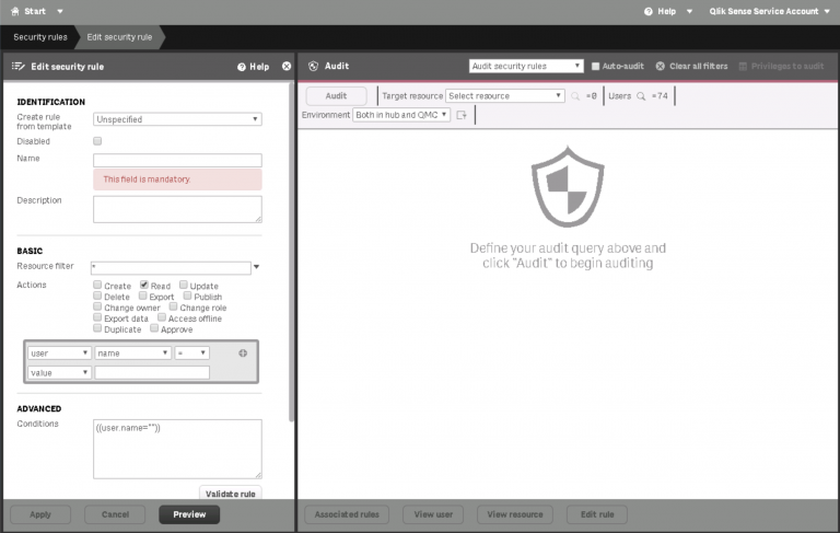 Audit Ansicht – qlik.binom.net